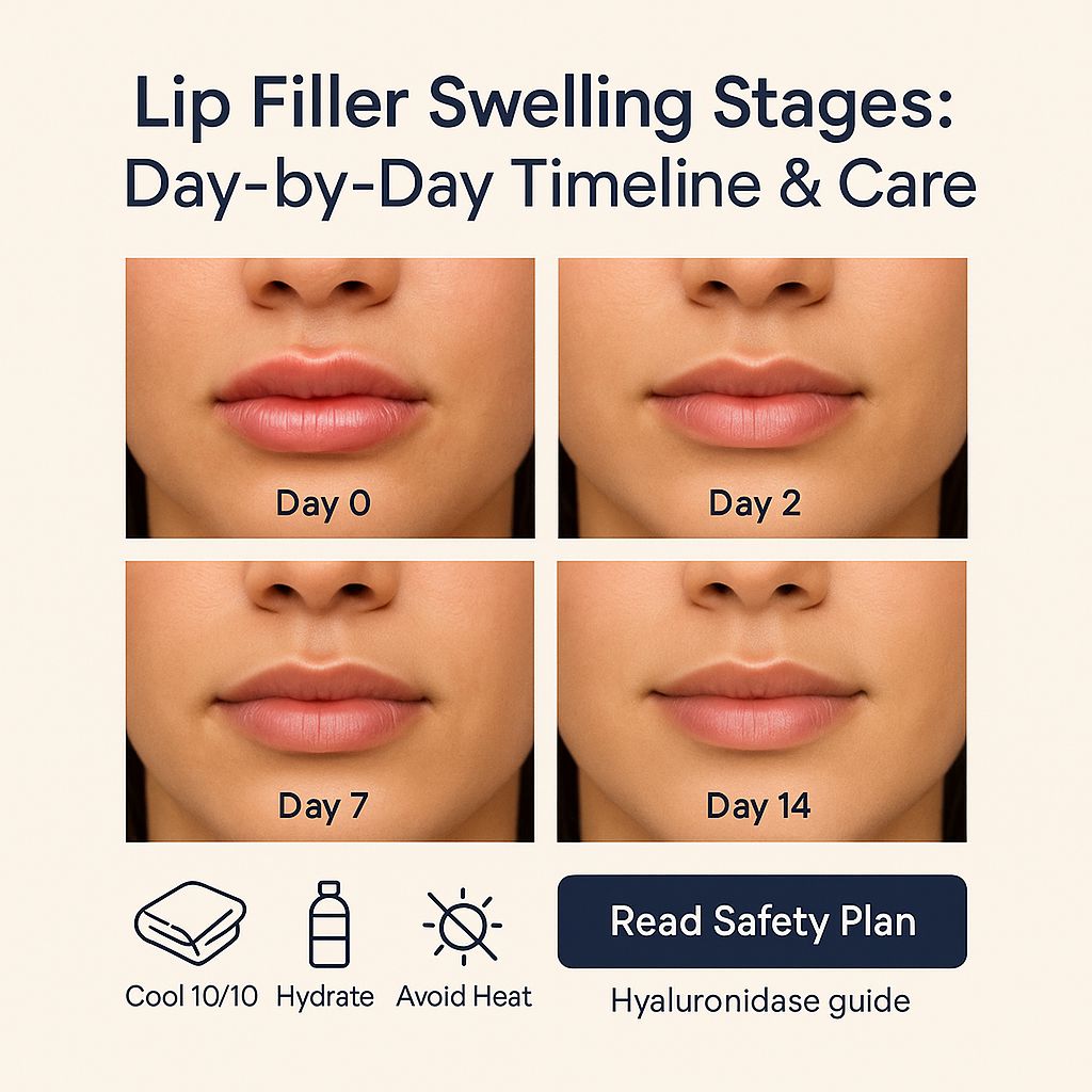 Lip Filler Swelling Stages: Day-by-Day Timeline & Care ...